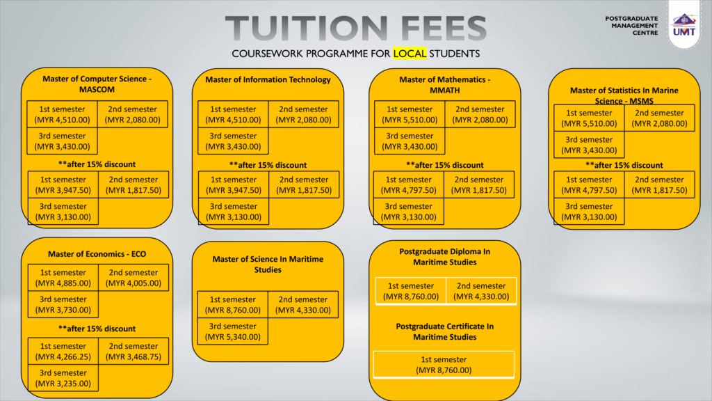 TUITION FEE - POSTGRADUATE MANAGEMENT CENTRE